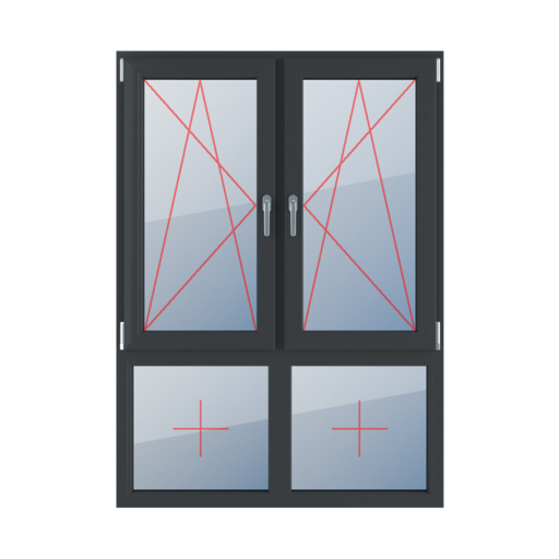 Left-hand turn-tilt, right-hand turn-tilt, fixed glazing in the frame ...